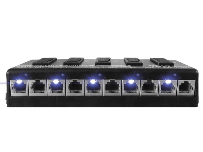 PATCH PANEL 01 POE ALIMENTAÇÃO ATE 48V - 5 PORTAS VOLT - SEGTEC